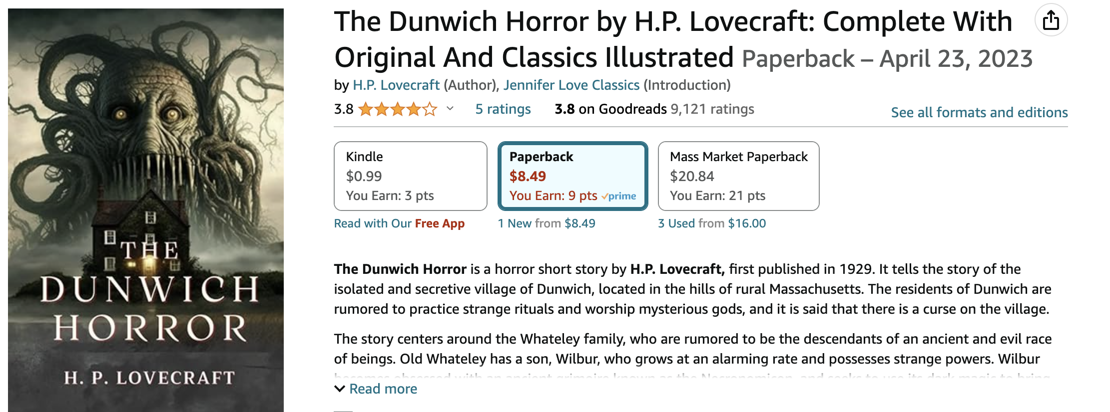 Do you know The Dunwich Horror? Book review by horror author Phil Giunta~ – GRAVELIGHT PRESS